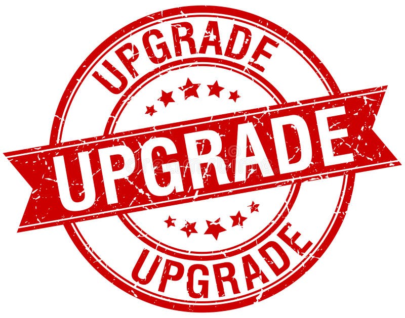 Upgrade Grunge Retro Red Ribbon Stamp Stock Vector - Illustration of ...