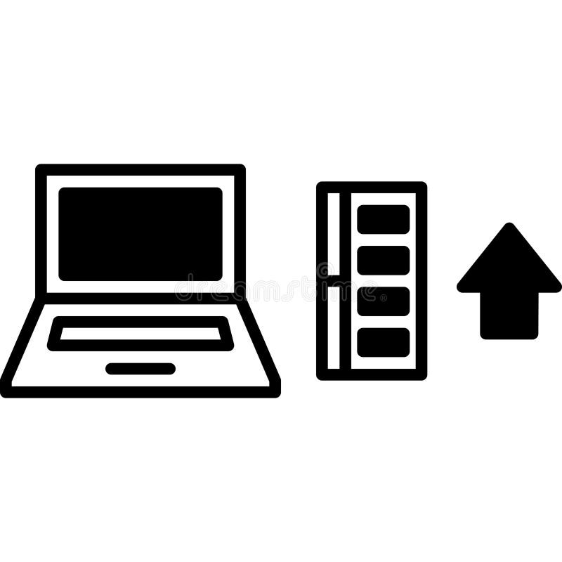 Upgrade Laptop stock vector. Illustration of signage - 360616131