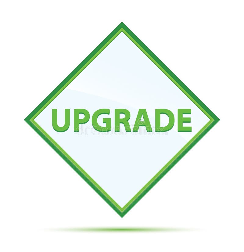 Upgrade Modern Abstract Green Diamond Button Stock Illustration ...