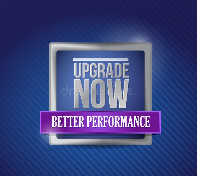 Upgrade Now Blue Shield Illustration Design Stock Illustration ...