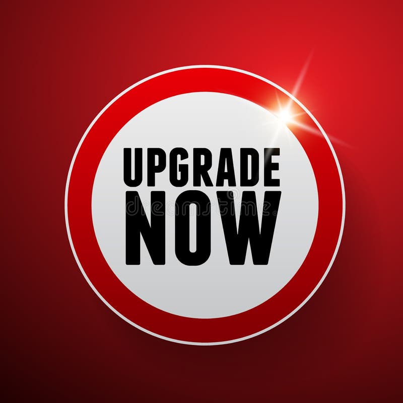 Upgrade Now Button or Label Stock Vector - Illustration of online ...