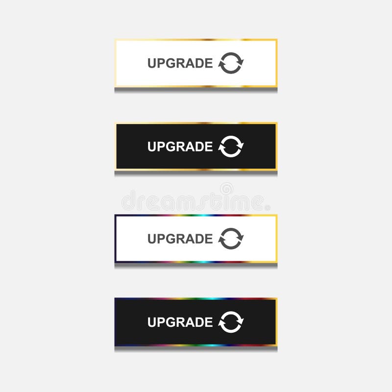Upgrade Now Button with Long Shadow Stock Vector - Illustration of ...