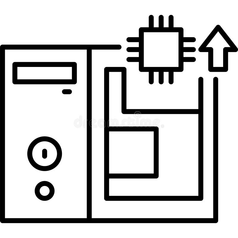 Upgrade PC stock vector. Illustration of iron, router - 359743824