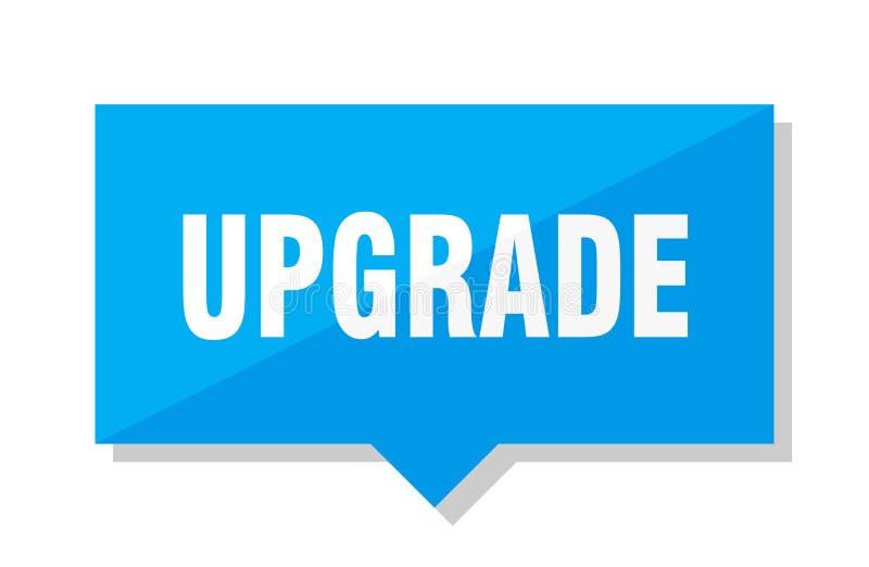 Upgrade price tag stock vector. Illustration of notice - 118940437