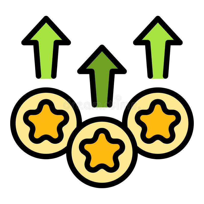 Upgrade Rating and 5 Stars Feedback. Woman Carries a Gold Star To ...