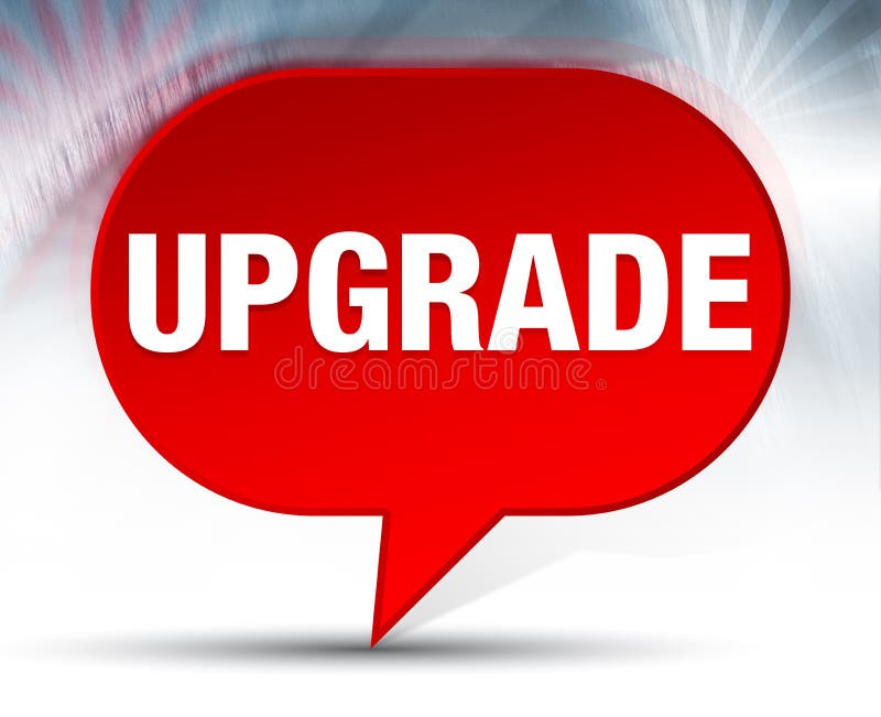 Upgrade Red Bubble Background Stock Illustration - Illustration of ...
