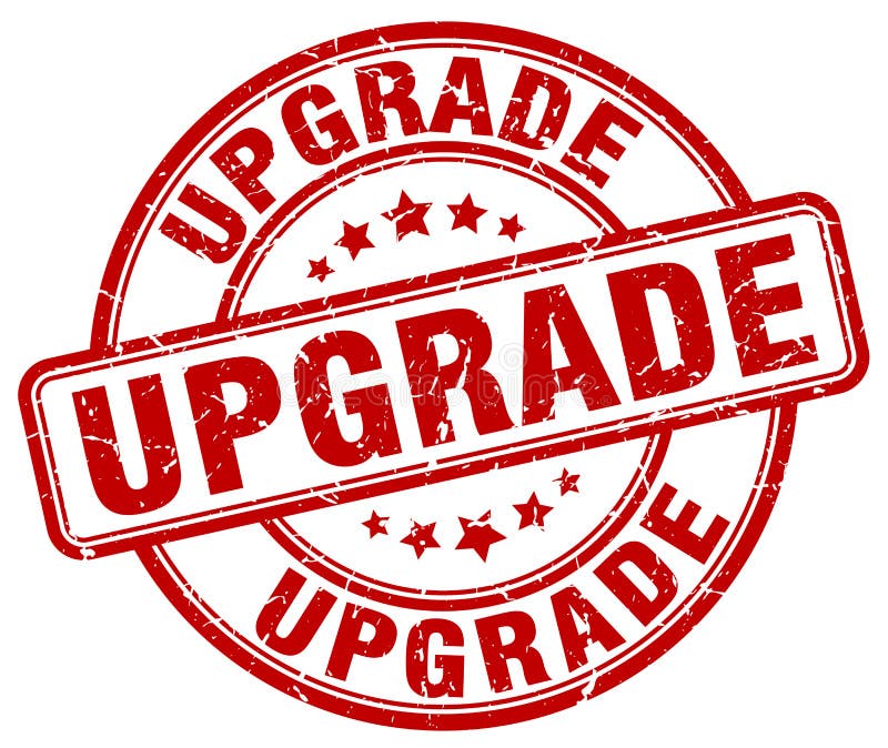 Upgrade Red Grunge Round Vintage Stamp Stock Vector - Illustration of ...