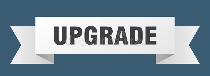 Upgrade ribbon. stock vector. Illustration of ribbon - 153891247