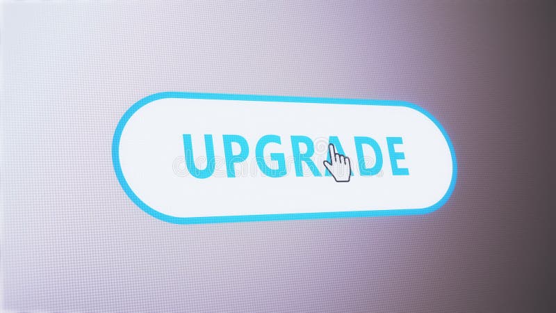 Upgrade Rounded Button Label Tag Icon Pixelated Screen Computer Website ...
