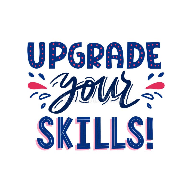 Upgrade Skills Text for Internet Education Ads. Stock Vector ...