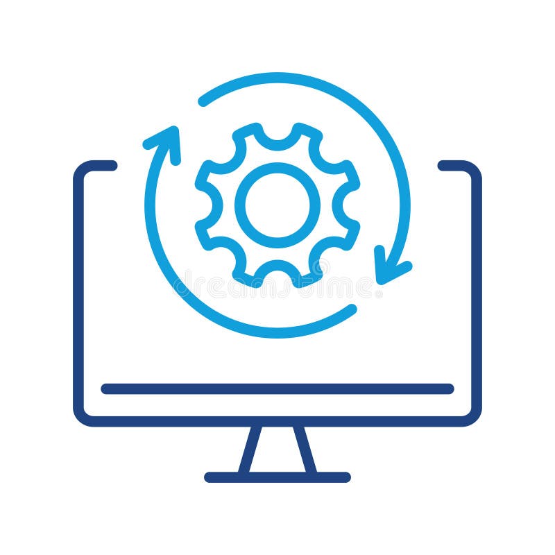 Upgrade of Software Color Line Icon. Computer System Update Linear ... Upgrade of Software Color Line Icon. Computer System Update Linear ...