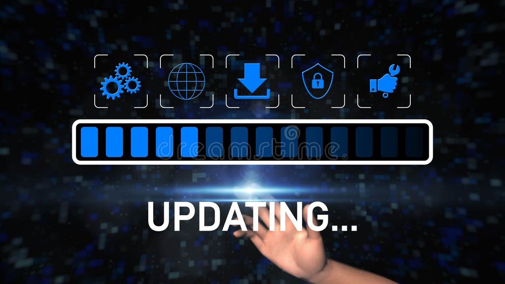 Upgrade Software Technology Concept, Operating System, Security or ...