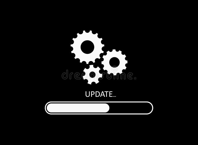 Upgrade of Software. Update Icon. Load and Install of App on Computer ...