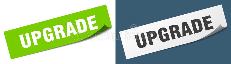 Upgrade Sticker. Upgrade Sign Set Stock Vector - Illustration of paper ...