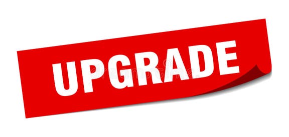 Upgrade sticker. stock vector. Illustration of square - 153529799