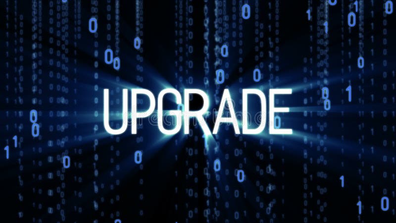 Upgrade Text on Abstract Matrix Background Stock Footage - Video of ...