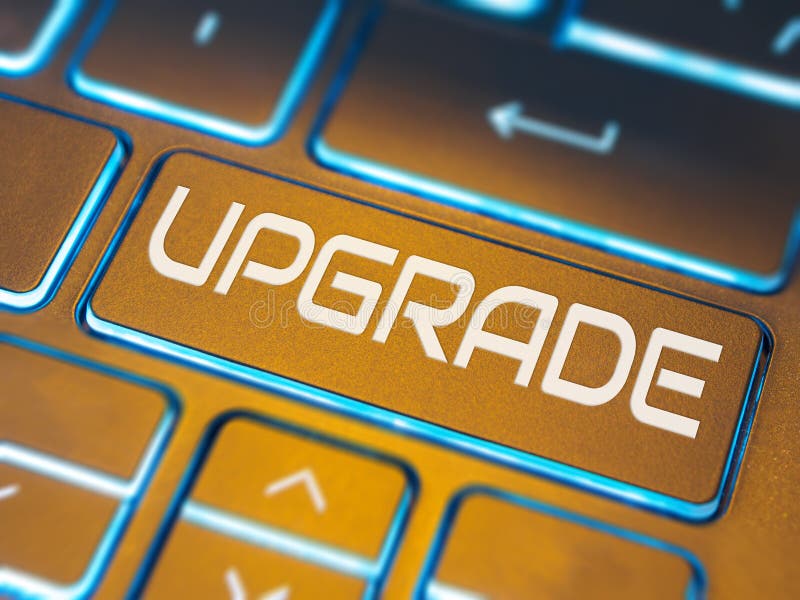 Upgrade Text on Keyboard Key Inscription Stock Photo - Image of ...