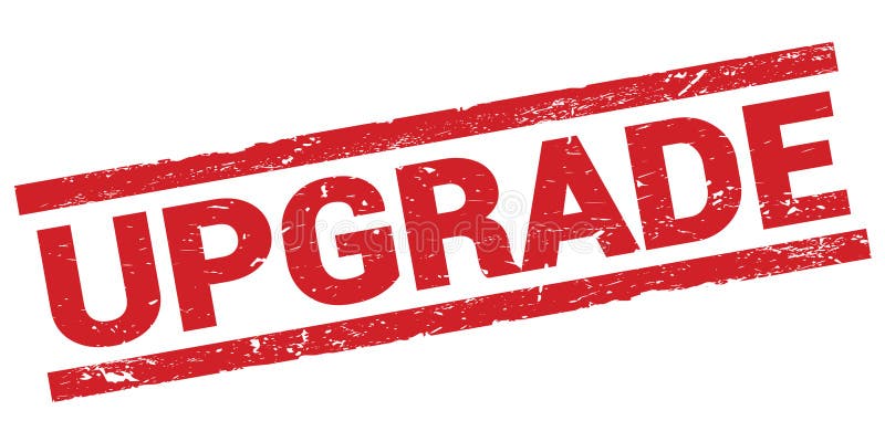 UPGRADE Text on Red Rectangle Stamp Sign Stock Illustration ...