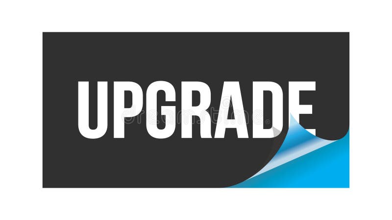UPGRADE Text Written on Black Blue Sticker Stock Illustration ...