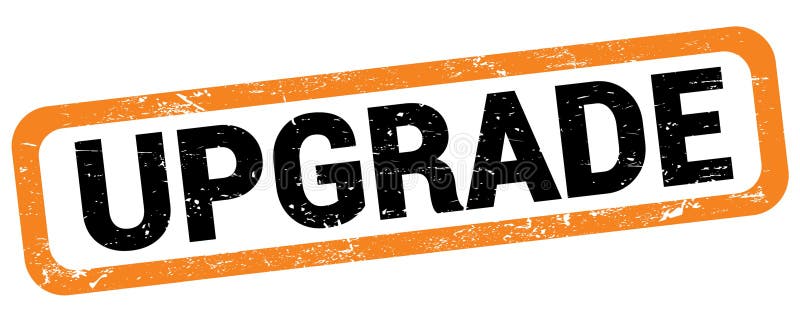 UPGRADE Text Written on Orange-black Rectangle Stamp Stock Illustration ...
