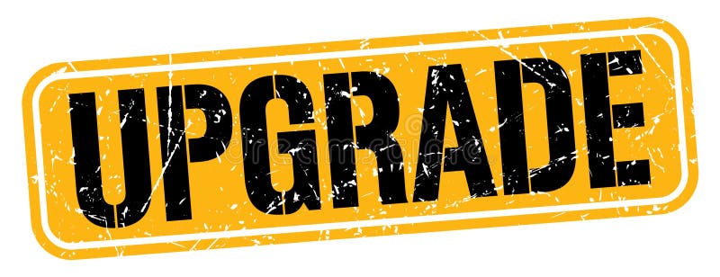 UPGRADE Text Written on Orange-black Stamp Sign Stock Illustration ...