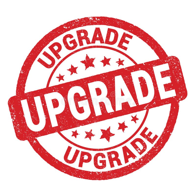 UPGRADE Text Written on Red Round Stamp Sign Stock Illustration ...