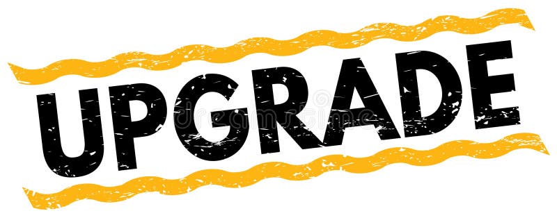 UPGRADE Text on Yellow-black Lines Stamp Sign Stock Illustration ...