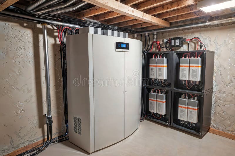 Sleek HES System: Modern Storage, Backup Power, Generative Ai Stock ...