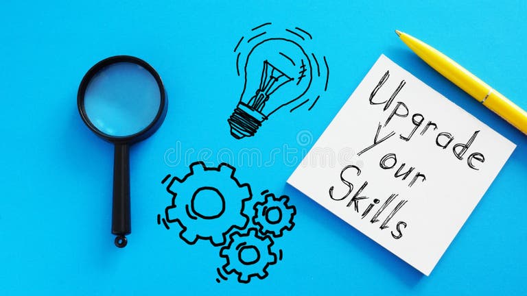 Upgrade Your Skills is Shown Using the Text Stock Image - Image of ...
