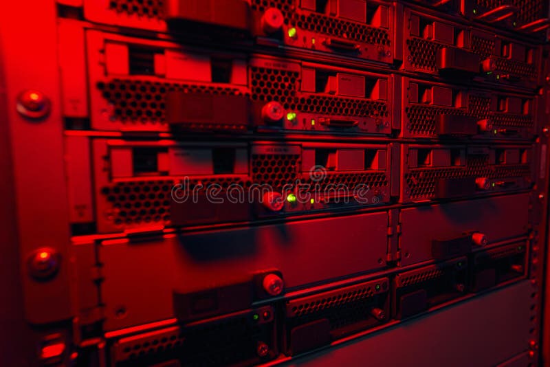 Upgraded Data Storage Device in Colocation Center Stock Image - Image ...