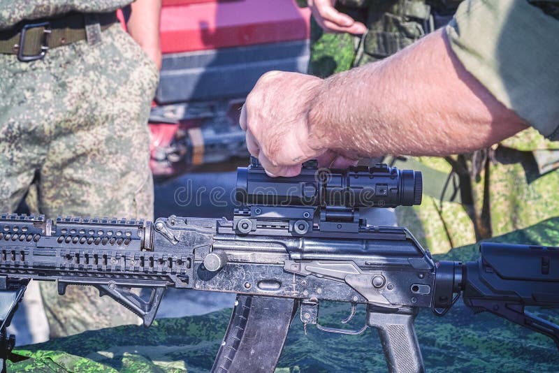 Upgraded Kalashnikov AK47 Assault Rifle with Tactical Accessories Stock ...