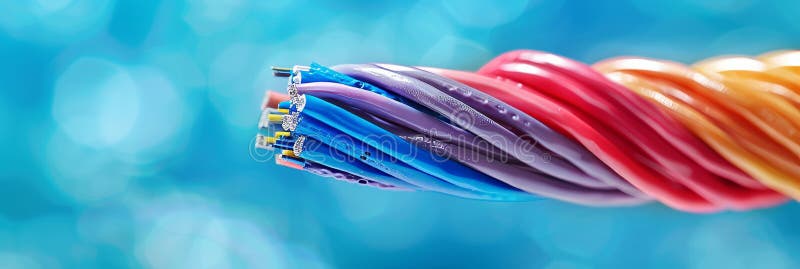 Upgrading Electrical Wires Detailed Close Up of Replacing Old Cables ...