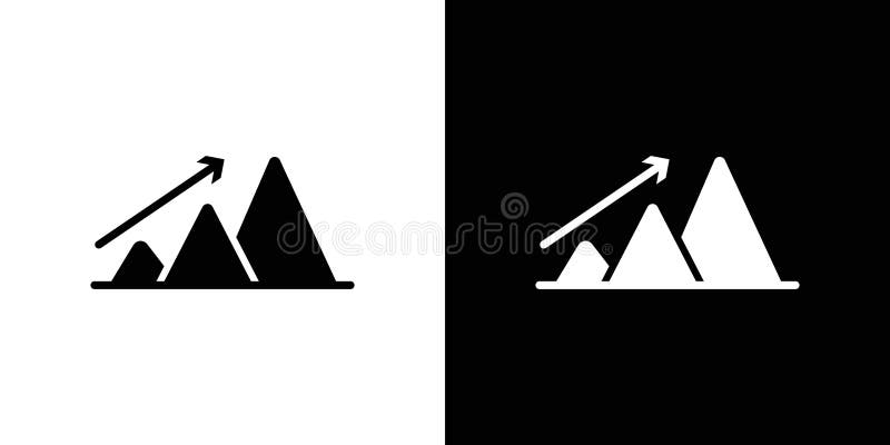 Uphill Icon Isolated Flat Vector in Outline Stock Illustration ...