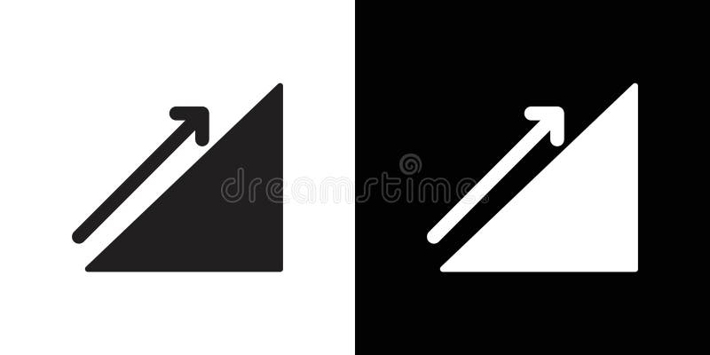 Uphill Icon Linear Logo Isolated Stock Vector - Illustration of simple ...