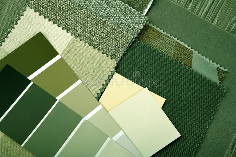 Upholstery Fabric Palette Choice for Interior Stock Photo - Image of ...
