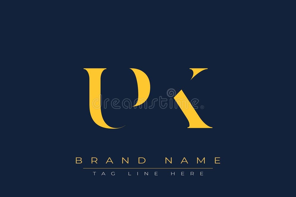 UPK Abstract Letter Logo Design Stock Vector - Illustration of sign ...