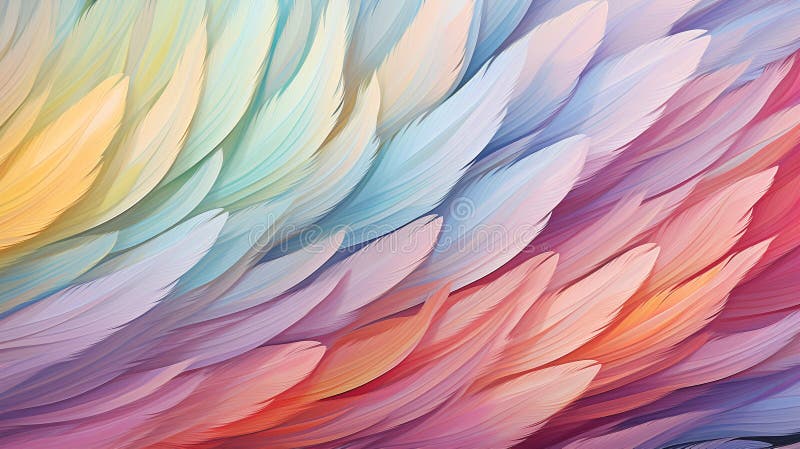 Uplifting Angel Feather Waves Stock Illustration - Illustration of ...