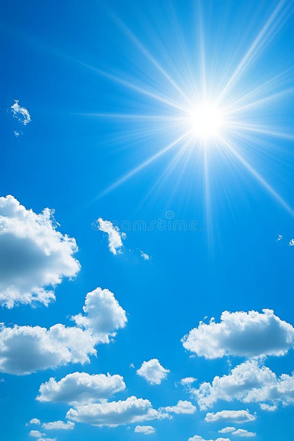 Uplifting Bright Beautiful Sunlight in Summer Blue Sky, Perfect ...