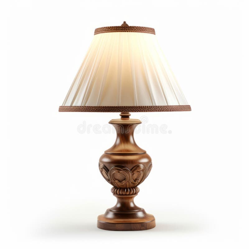 Uplight Lamp Isolated on White Background Stock Illustration ...