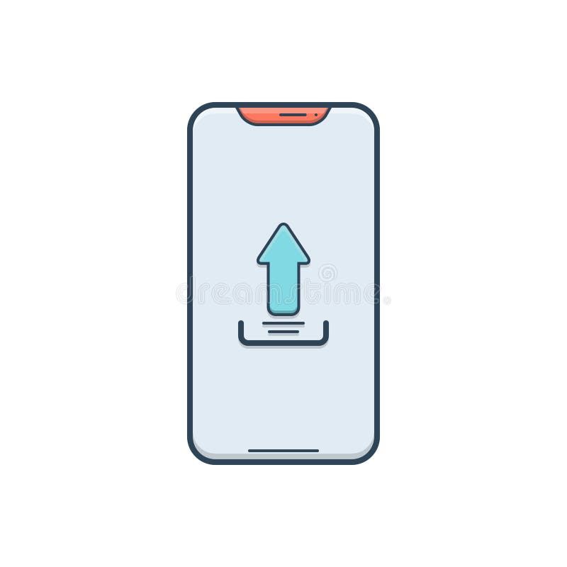 Color Illustration Icon for Upload App, Phone and Software Stock ...