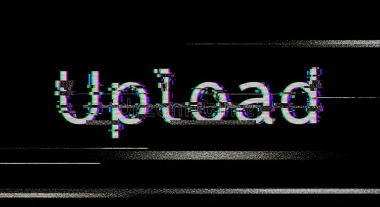 Digital Data Transfer and Storage Process Showing Glitch Effects Stock ...