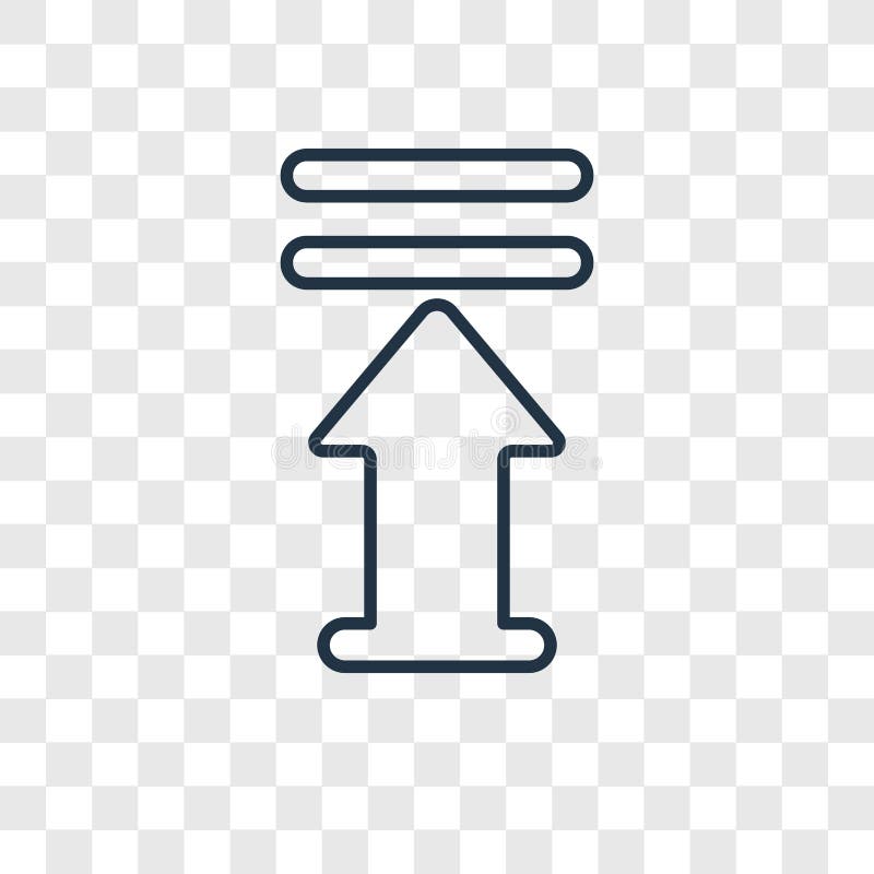Upload Arrow With Bar Concept Vector Linear Icon Isolated On ...
