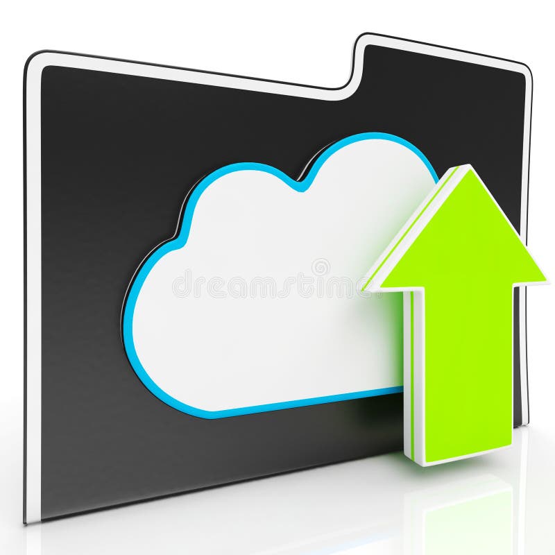 Upload Arrow and Cloud File Showing Uploading Stock Illustration ...