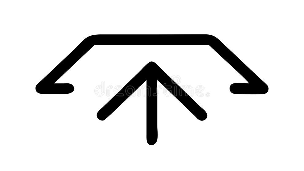 Upload Arrow Icon in an Arch Shape for Data and File Transfer UI ...
