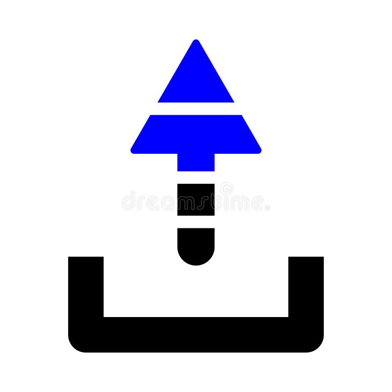 Upload Arrow Icon stock vector. Illustration of icon - 243635258