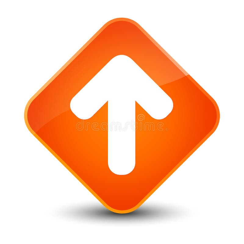 Upload Arrow Icon Elegant Orange Diamond Button Stock Illustration ...