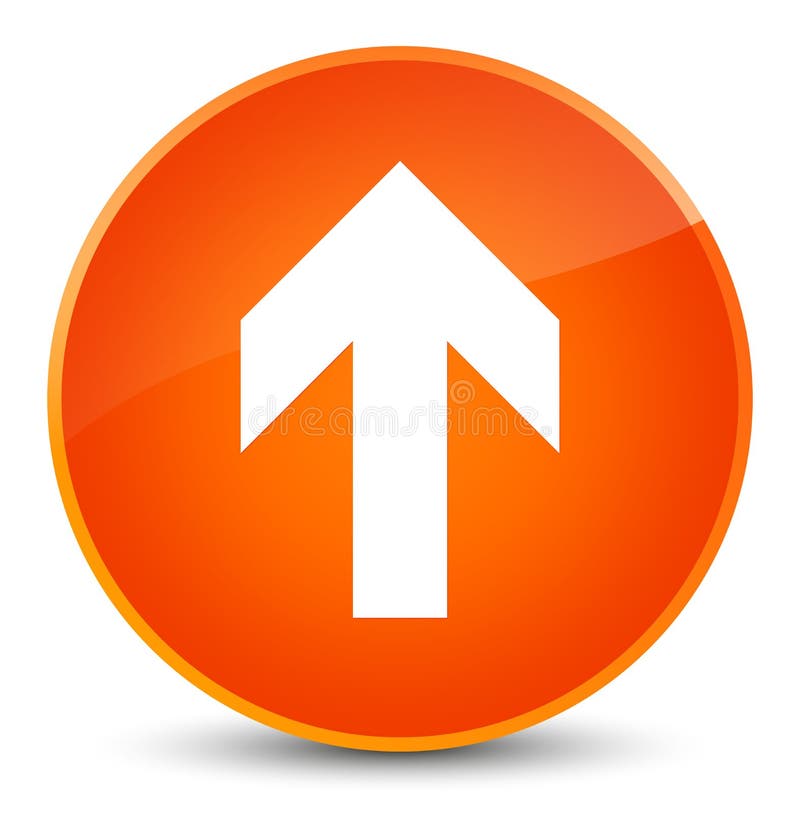 Upload Arrow Icon Elegant Orange Round Button Stock Illustration ...