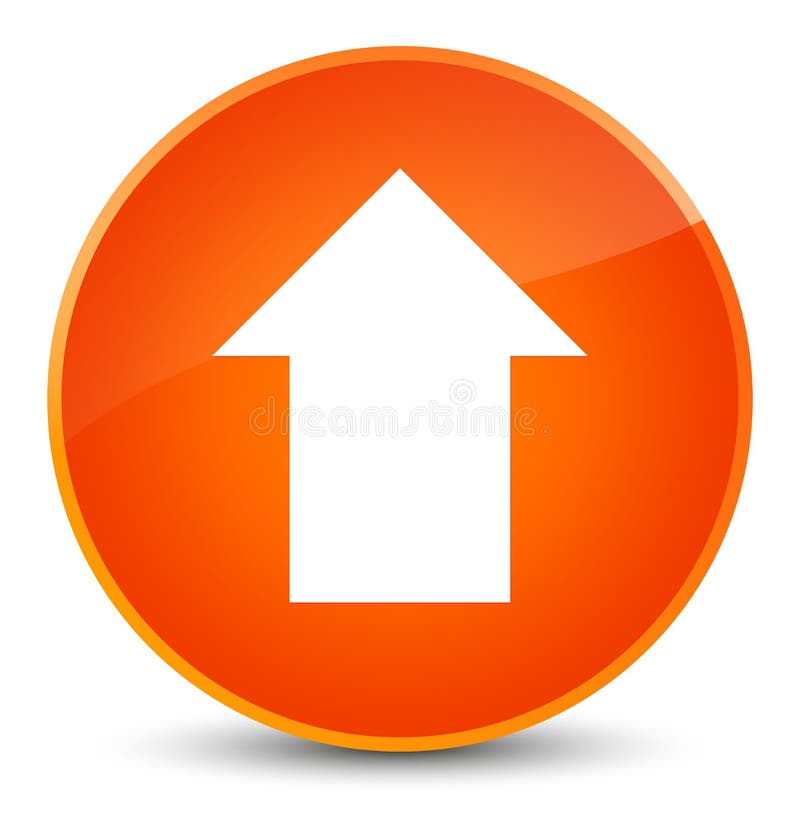 Upload Arrow Icon Elegant Orange Round Button Stock Illustration ...