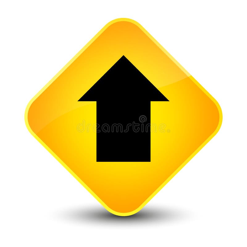 Upload Arrow Icon Elegant Yellow Diamond Button Stock Illustration ...