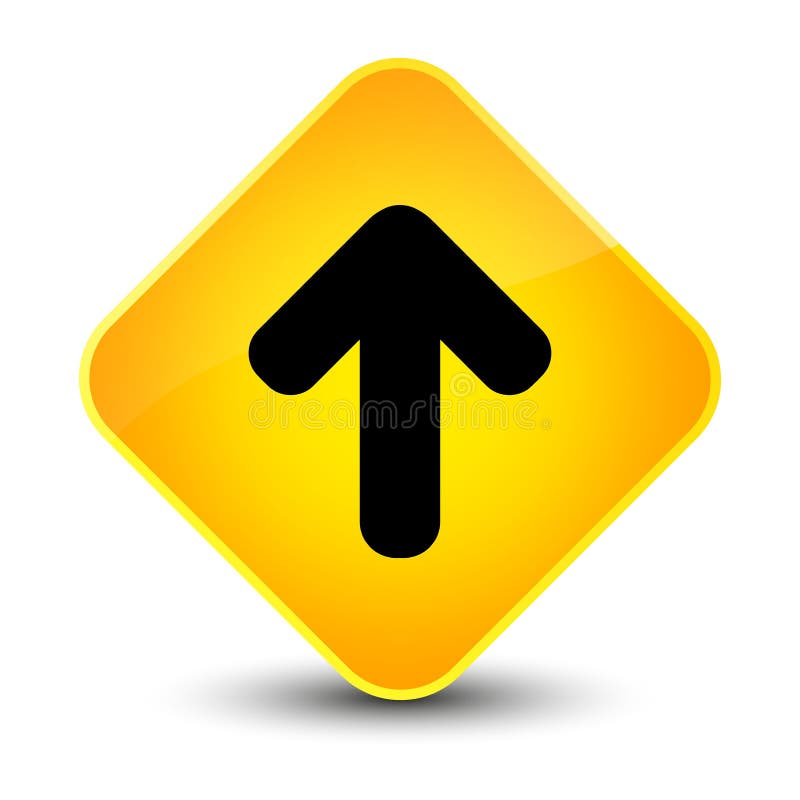 Upload Arrow Icon Elegant Yellow Diamond Button Stock Illustration ...